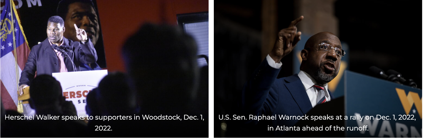 Warnock, Walker rally with closers as Georgians vote in droves to build ...