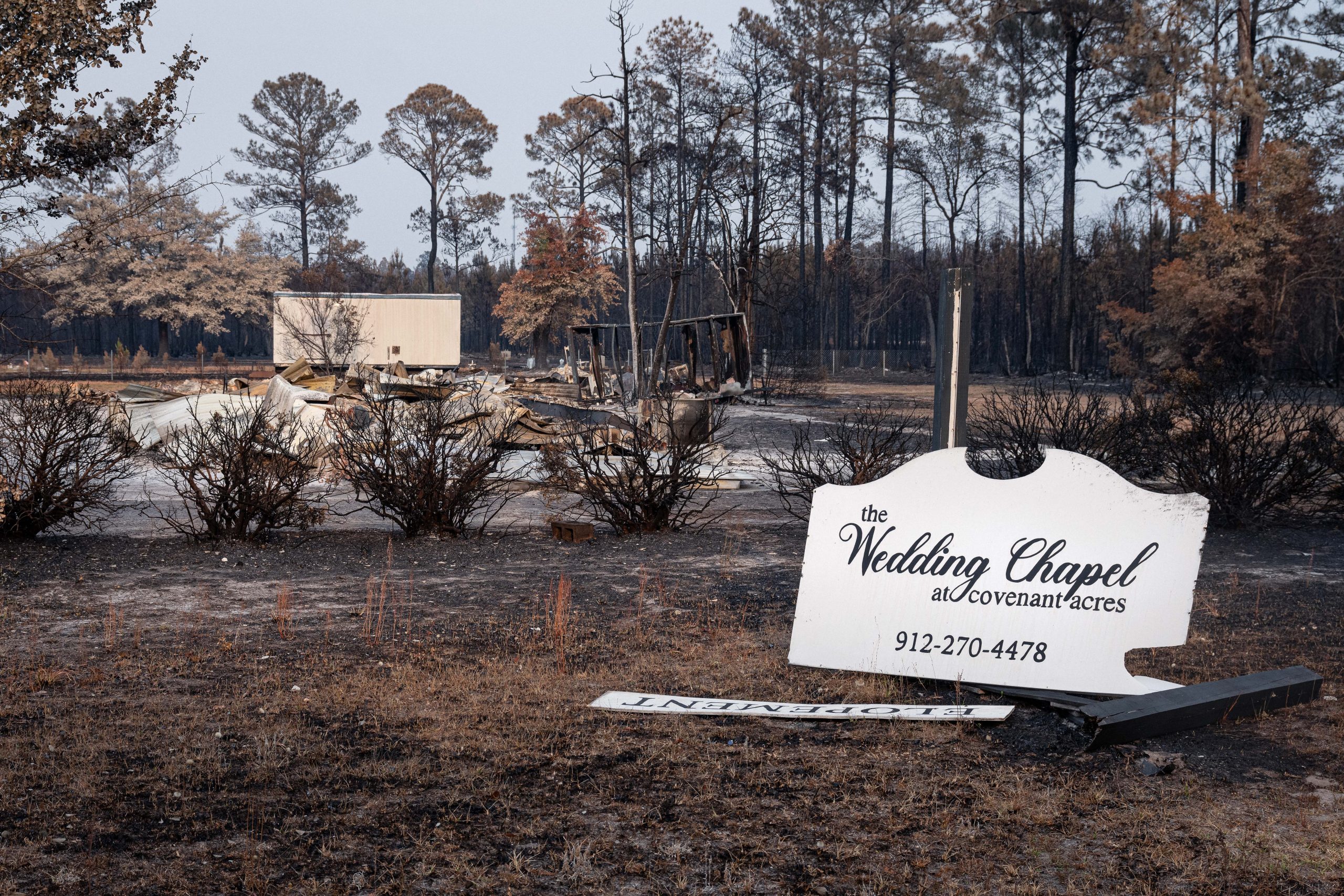 Brantley County wildfire victims await federal aid as damage assessment ...